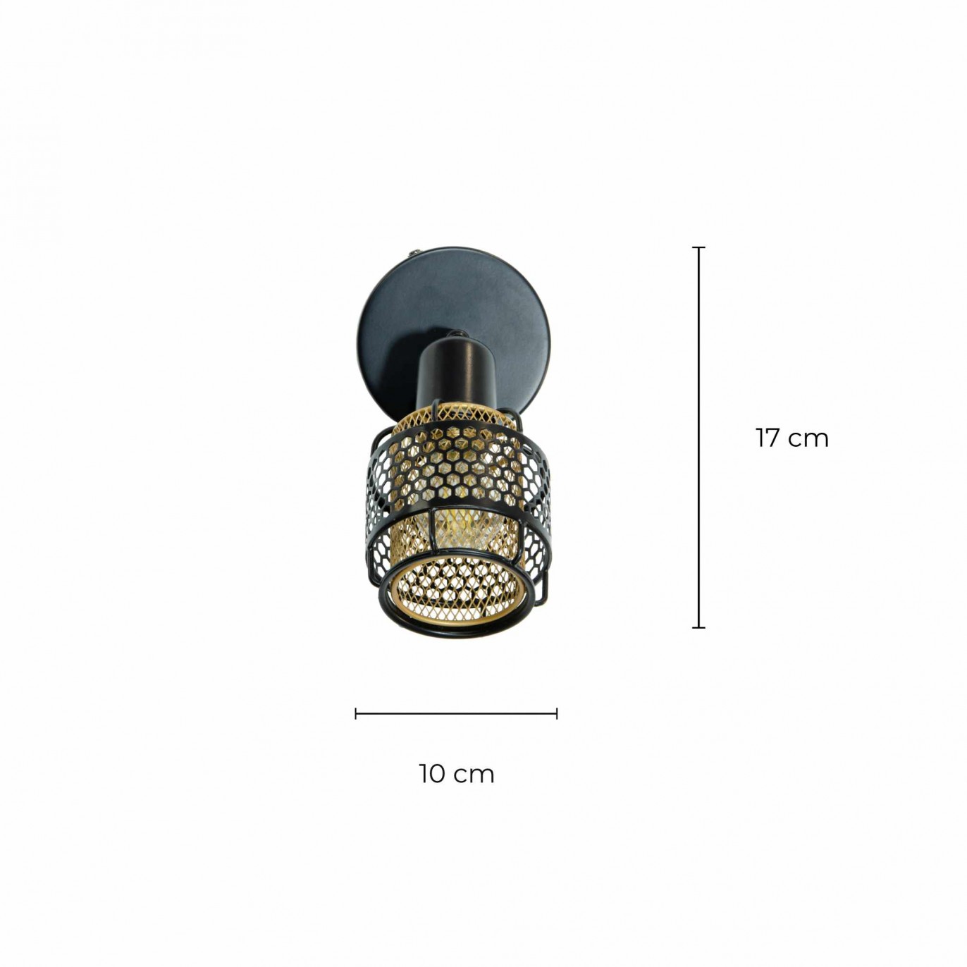 Applique murale industrielle Nautil – Métal bicolore
